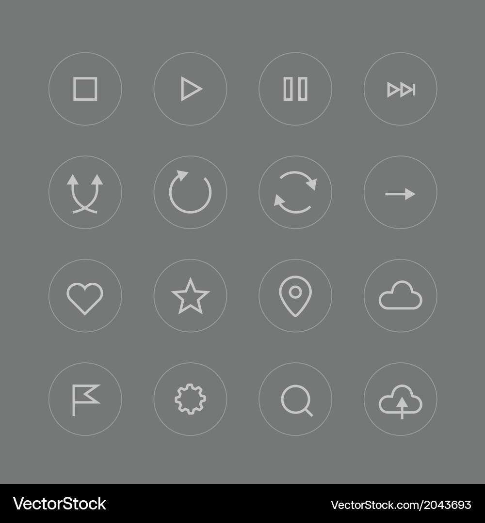 Interface pictograms collection Royalty Free Vector Image