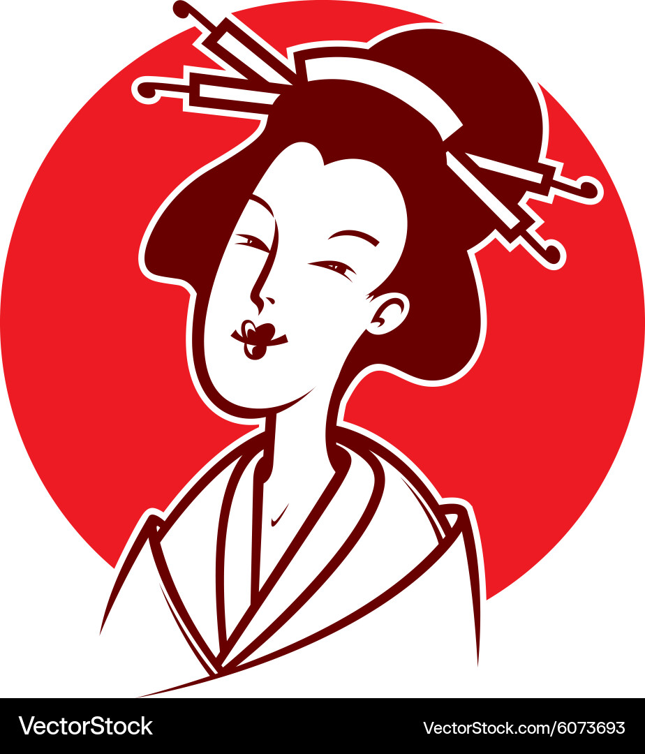 Japanese woman Royalty Free Vector Image - VectorStock