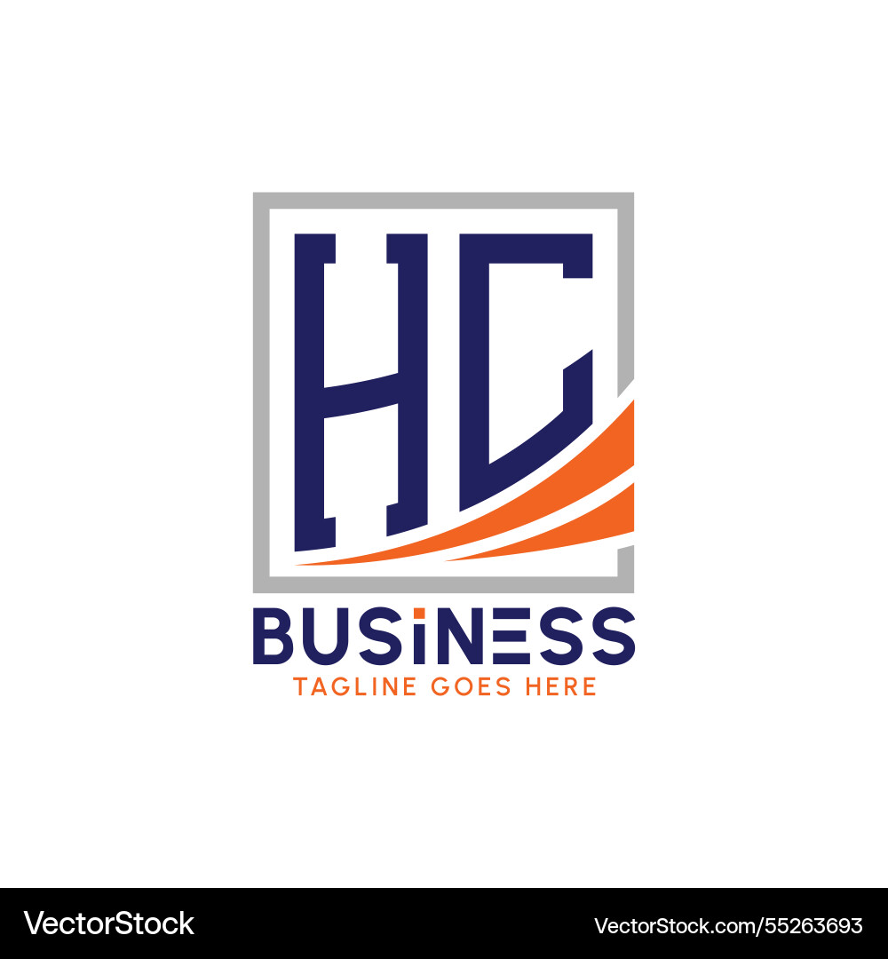 Letter hc business logo modern hc logo for Vector Image