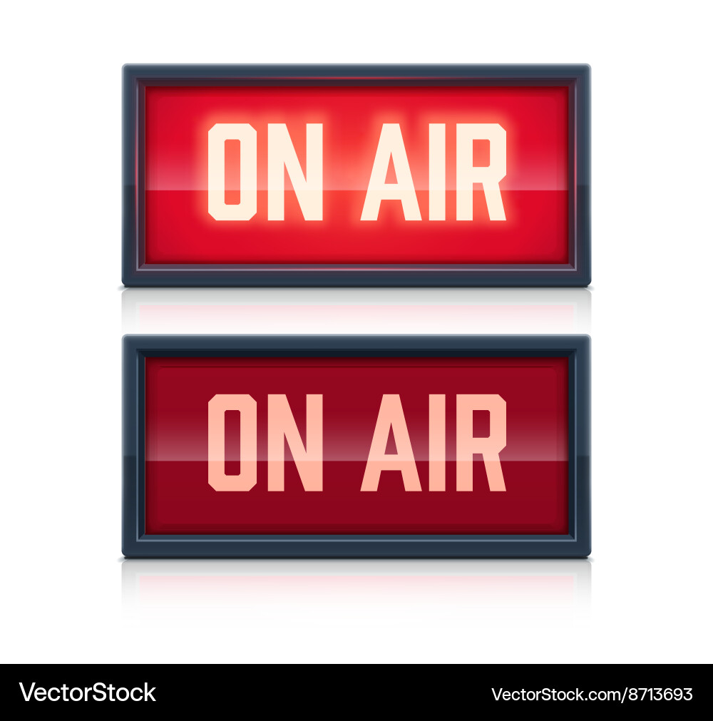 On air realistic sign Royalty Free Vector Image