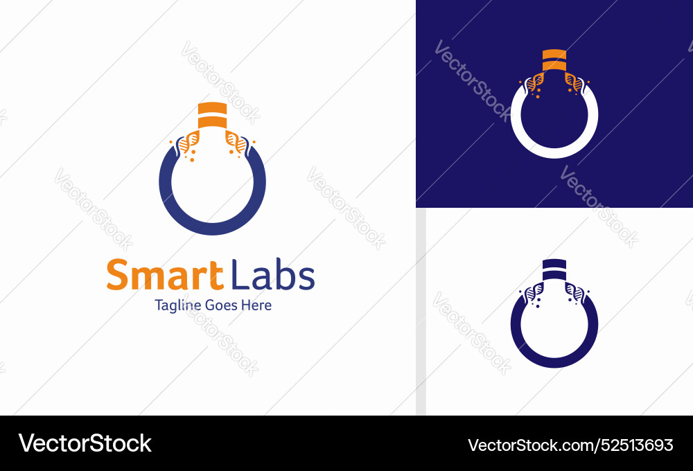 Smart lab logo design concept academy Royalty Free Vector
