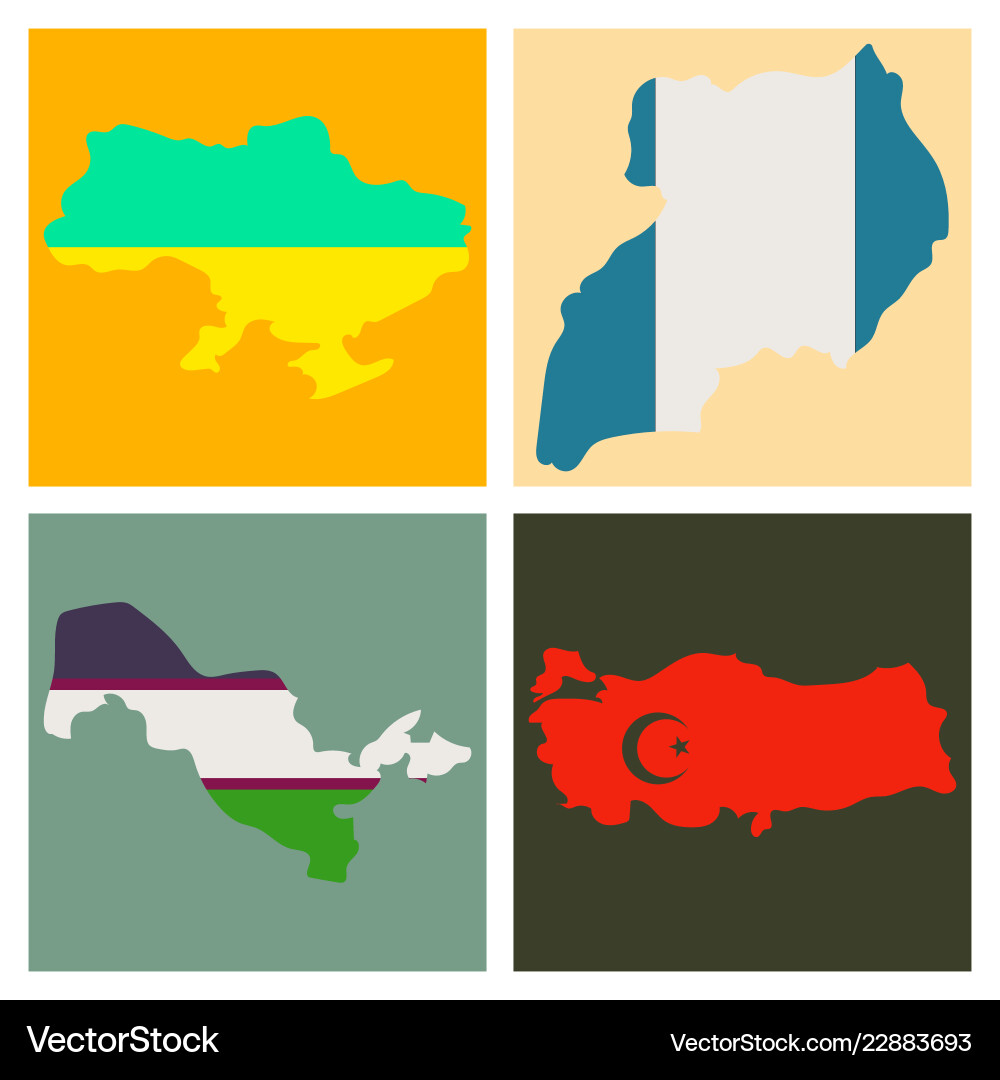 World Map - Countries – Free Vector | VectorStock