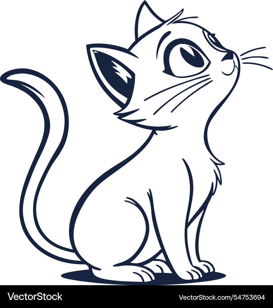 A cat logo Royalty Free Vector Image - VectorStock