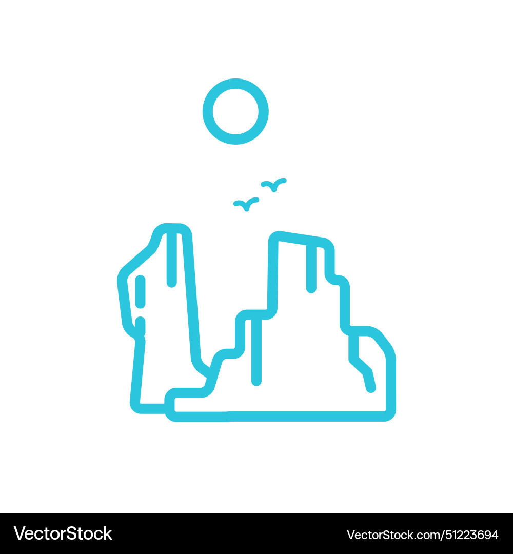 Canyon icon isolated on white background from Vector Image