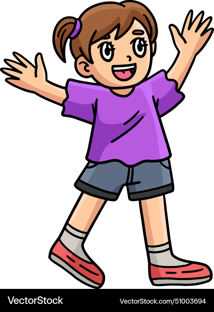 Happy child cartoon colored clipart Royalty Free Vector