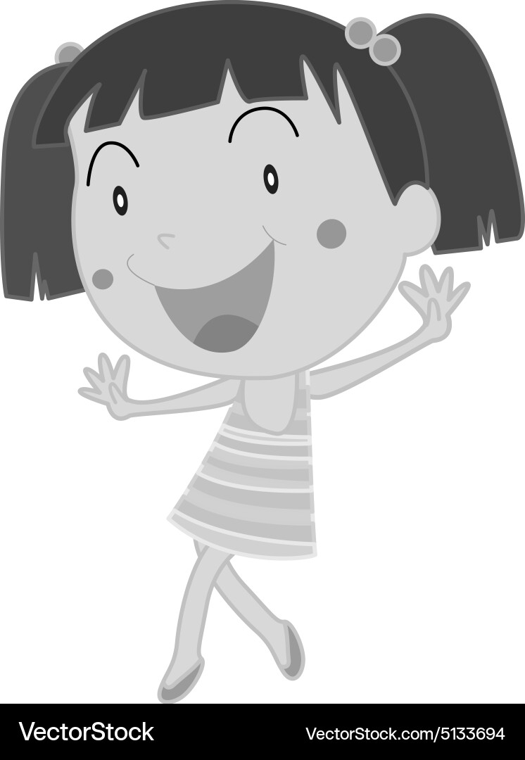 Happy girl Royalty Free Vector Image - VectorStock