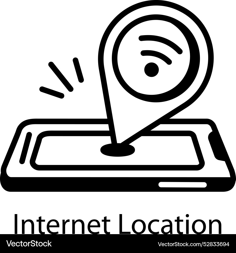 Internet location Royalty Free Vector Image - VectorStock