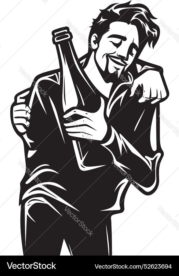 Intoxicated inspiration design capturing Vector Image