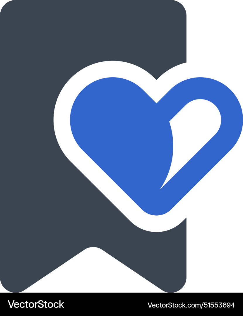Love bookmark icon Royalty Free Vector Image - VectorStock