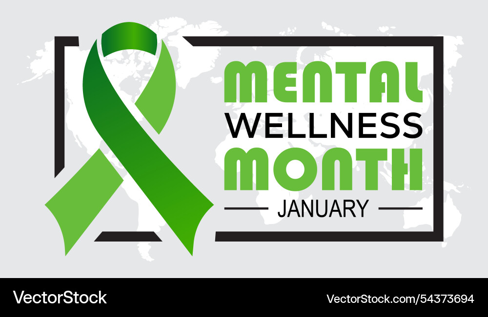 Mental wellness month Royalty Free Vector Image