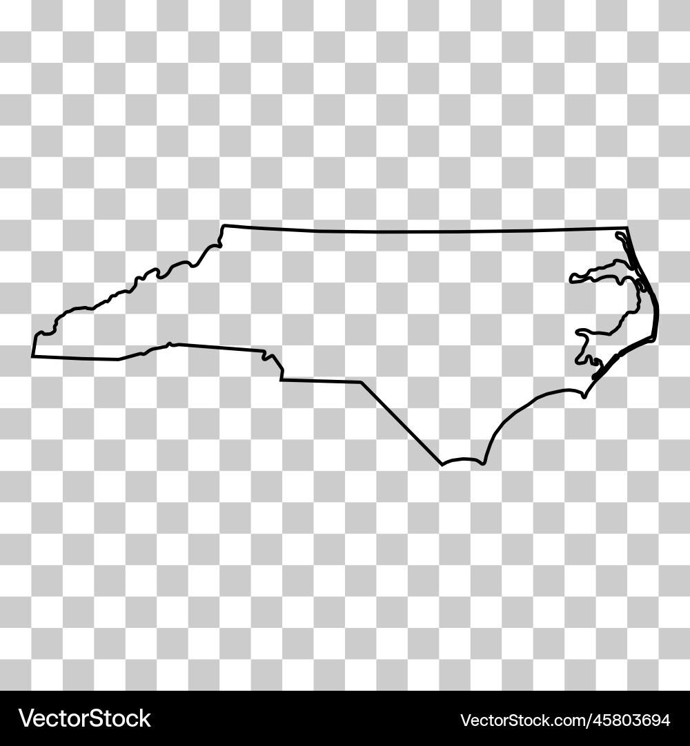 North Carolina Map Royalty Free Vector Image - VectorStock