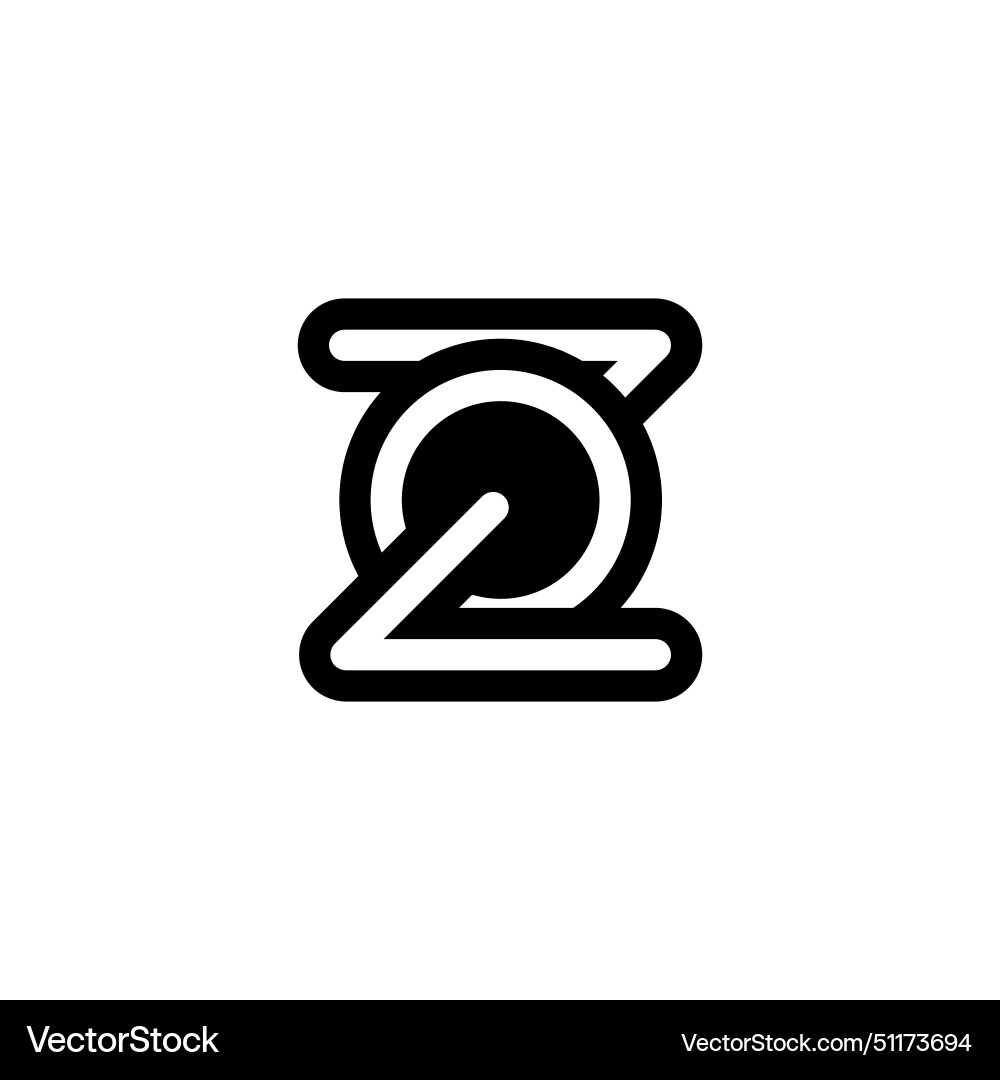 Oz or zo logo and icon design Royalty Free Vector Image