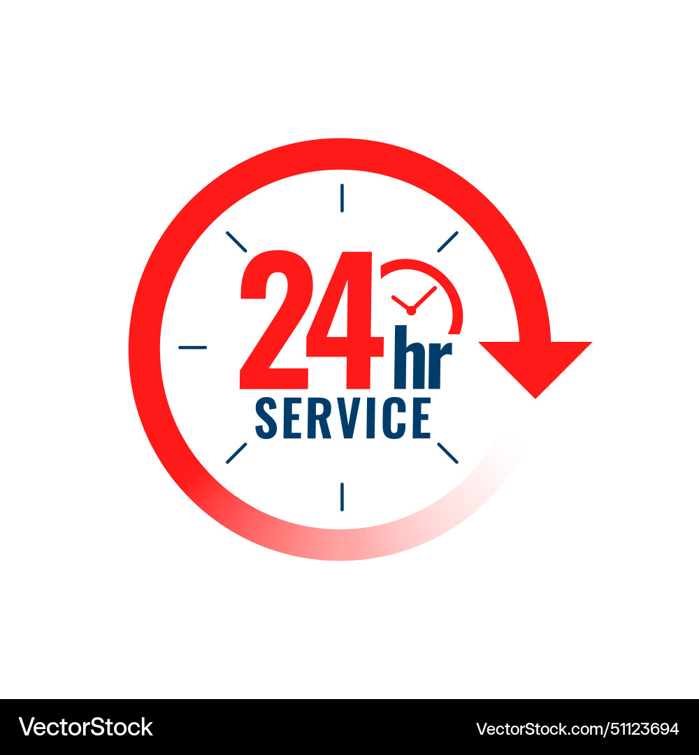 Service open everyday for 24 hours background Vector Image