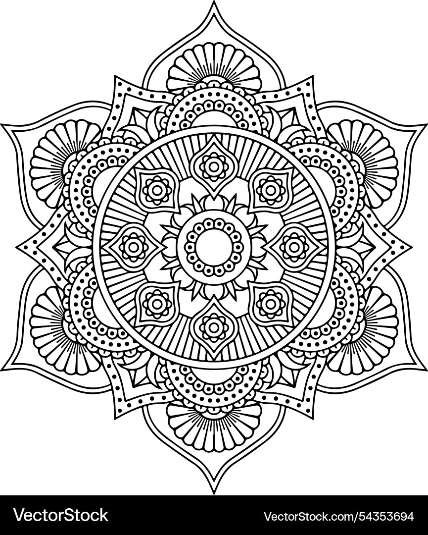 Stylish mandala design art work Royalty Free Vector Image
