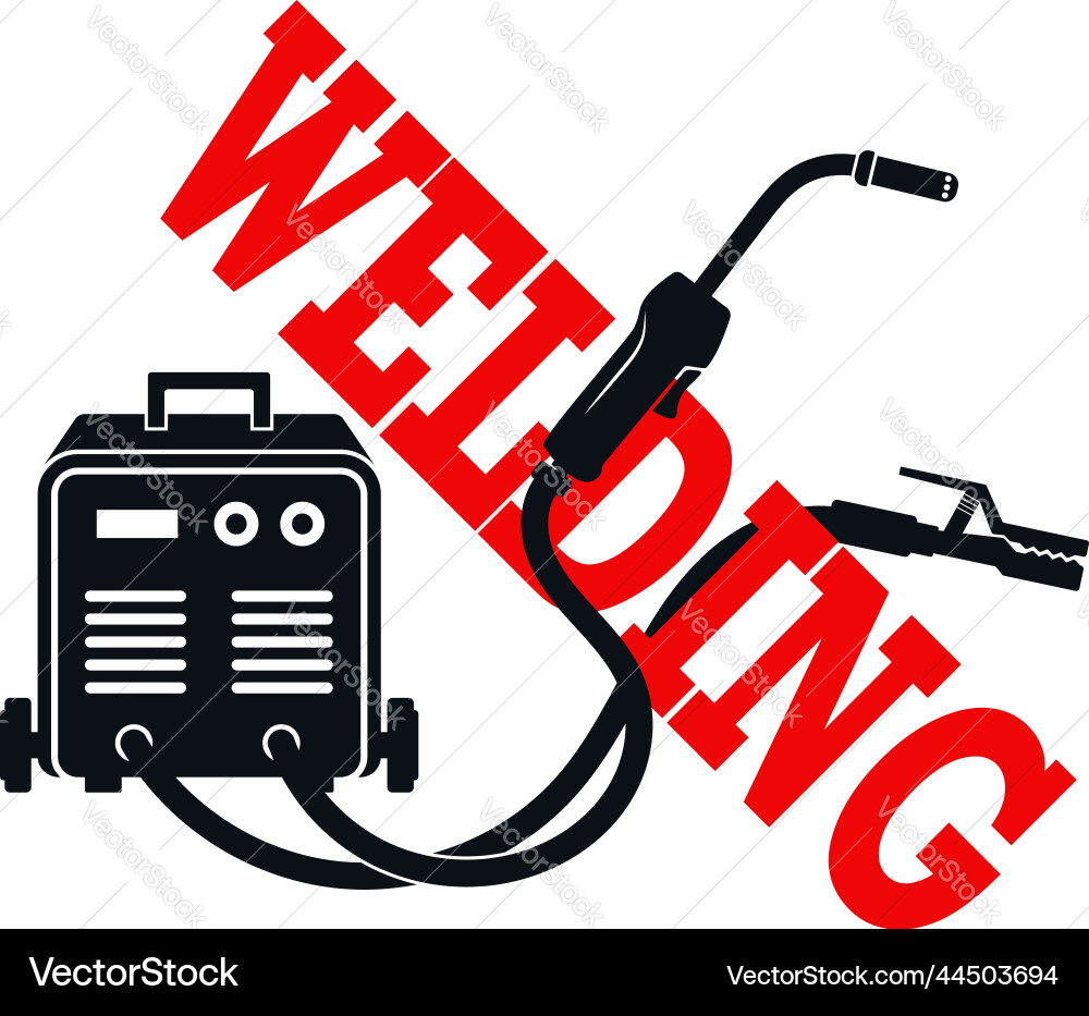 Welding machine symbol for welder Royalty Free Vector Image