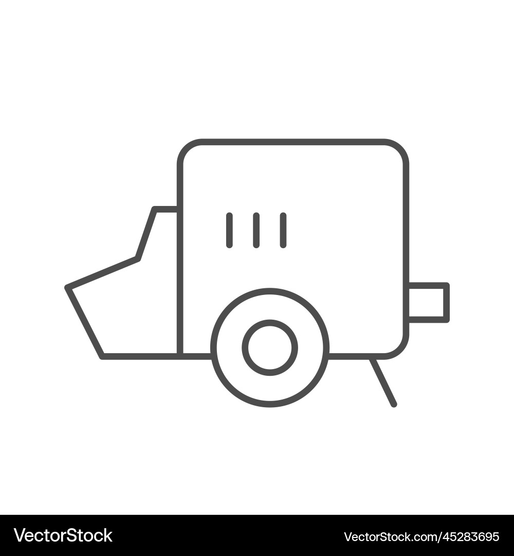 Concrete pump line outline icon Royalty Free Vector Image