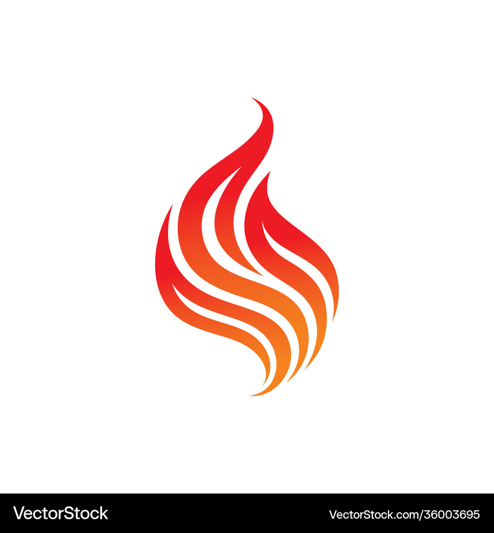 Fire - template logo concept Royalty Free Vector Image