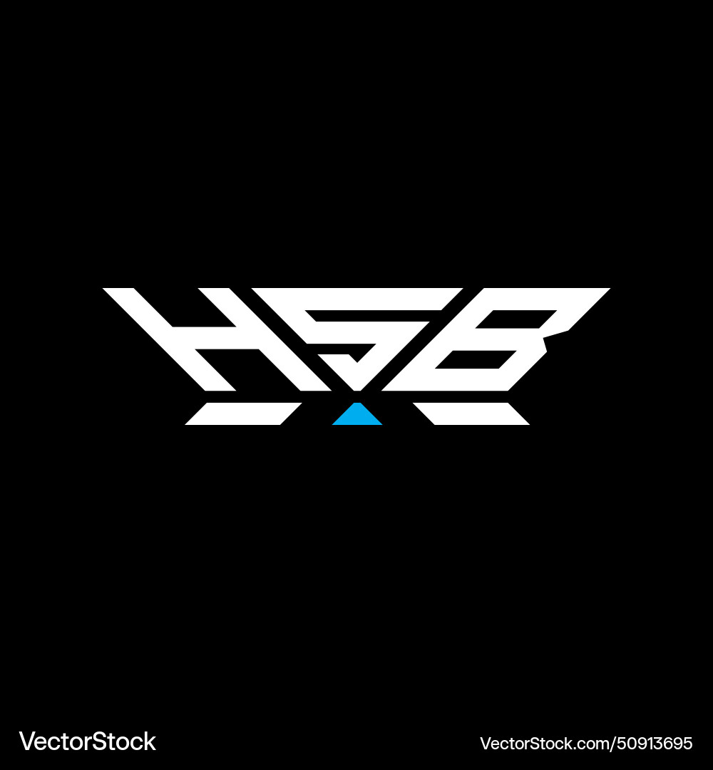 Hsb letter logo design hsb simple and modern logo Vector Image
