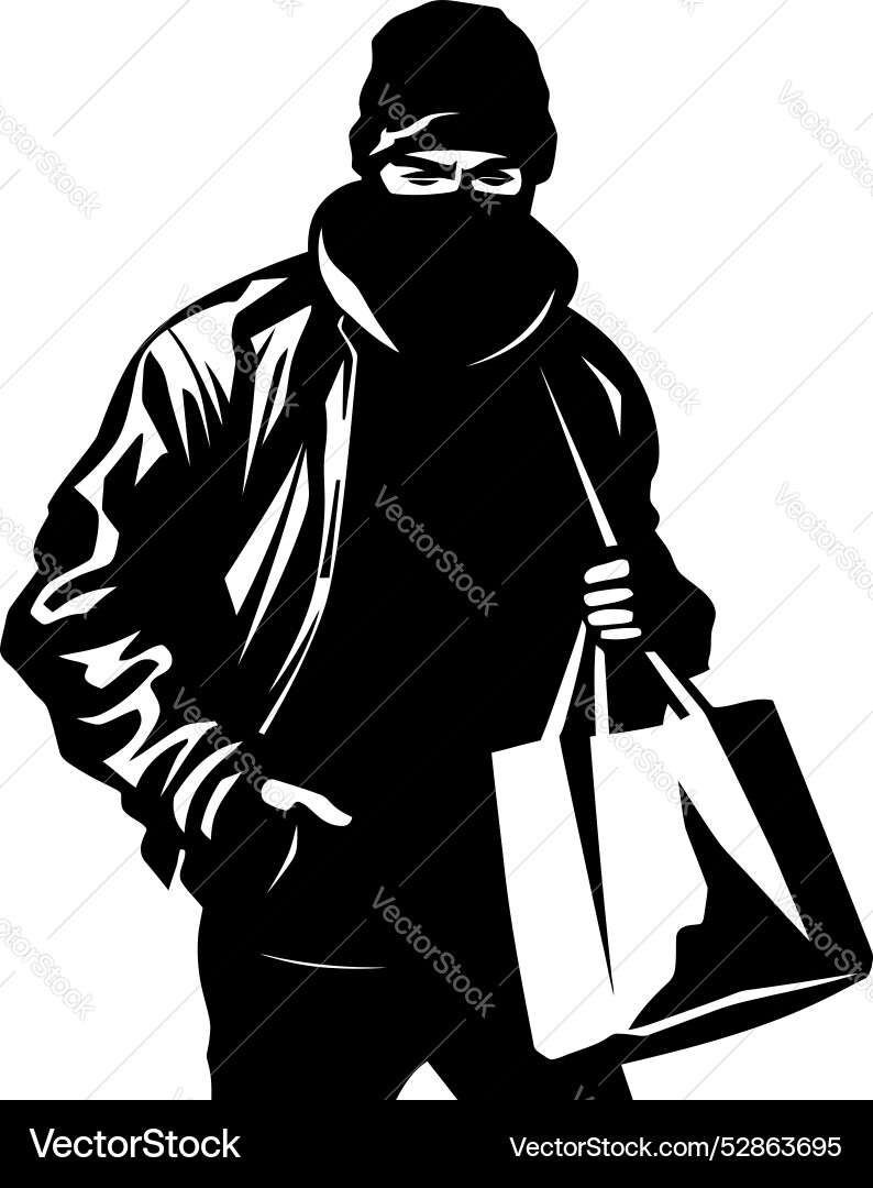 Thiefs trophy stolen bag icon pilfered possession Vector Image