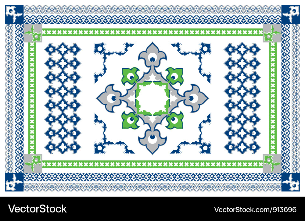Arabic style carpet design Royalty Free Vector Image