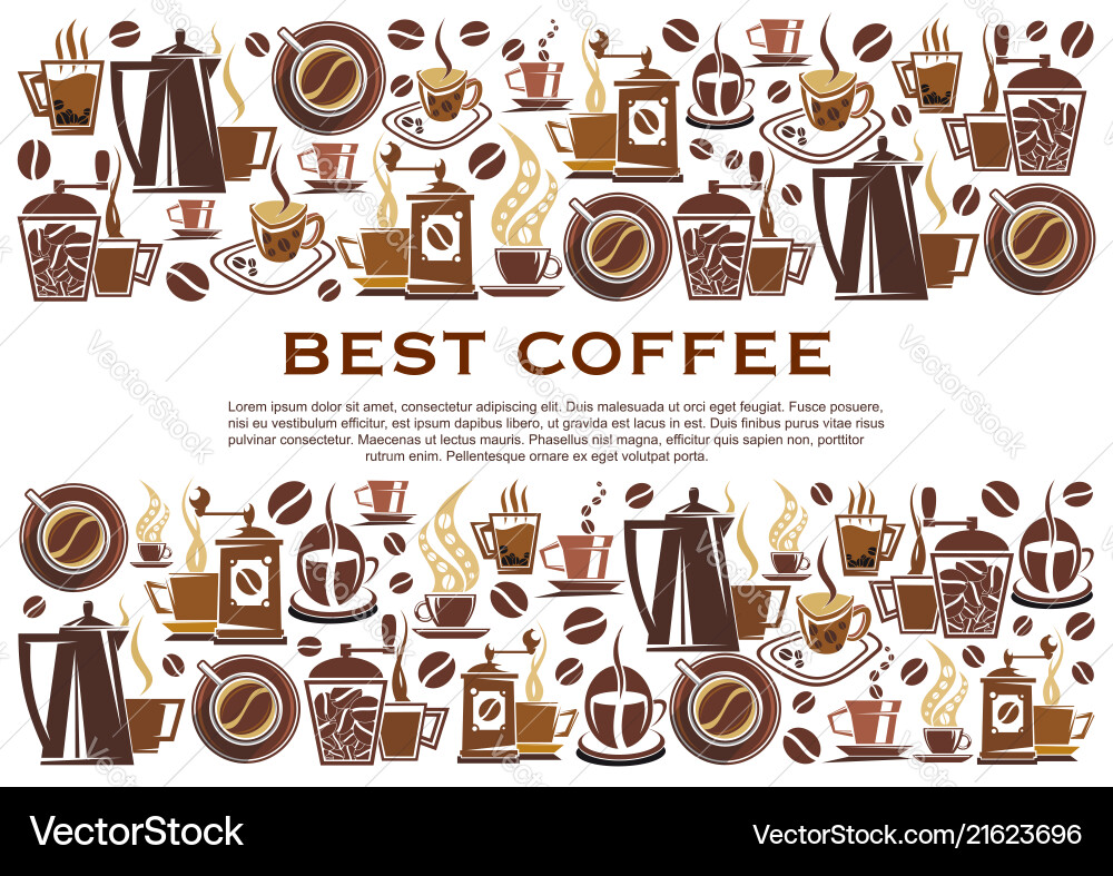 Best coffee cafeteria poster Royalty Free Vector Image