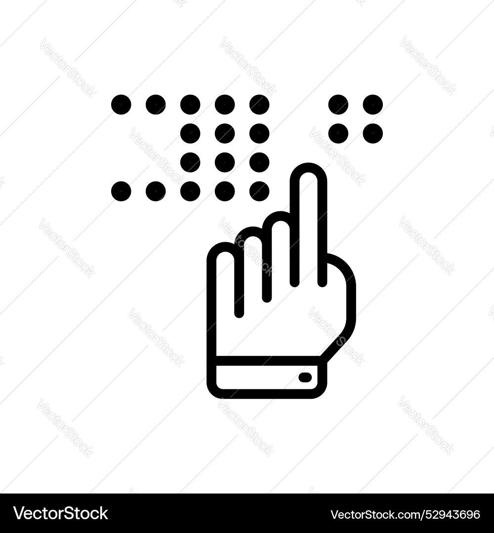 Braille icon Royalty Free Vector Image - VectorStock