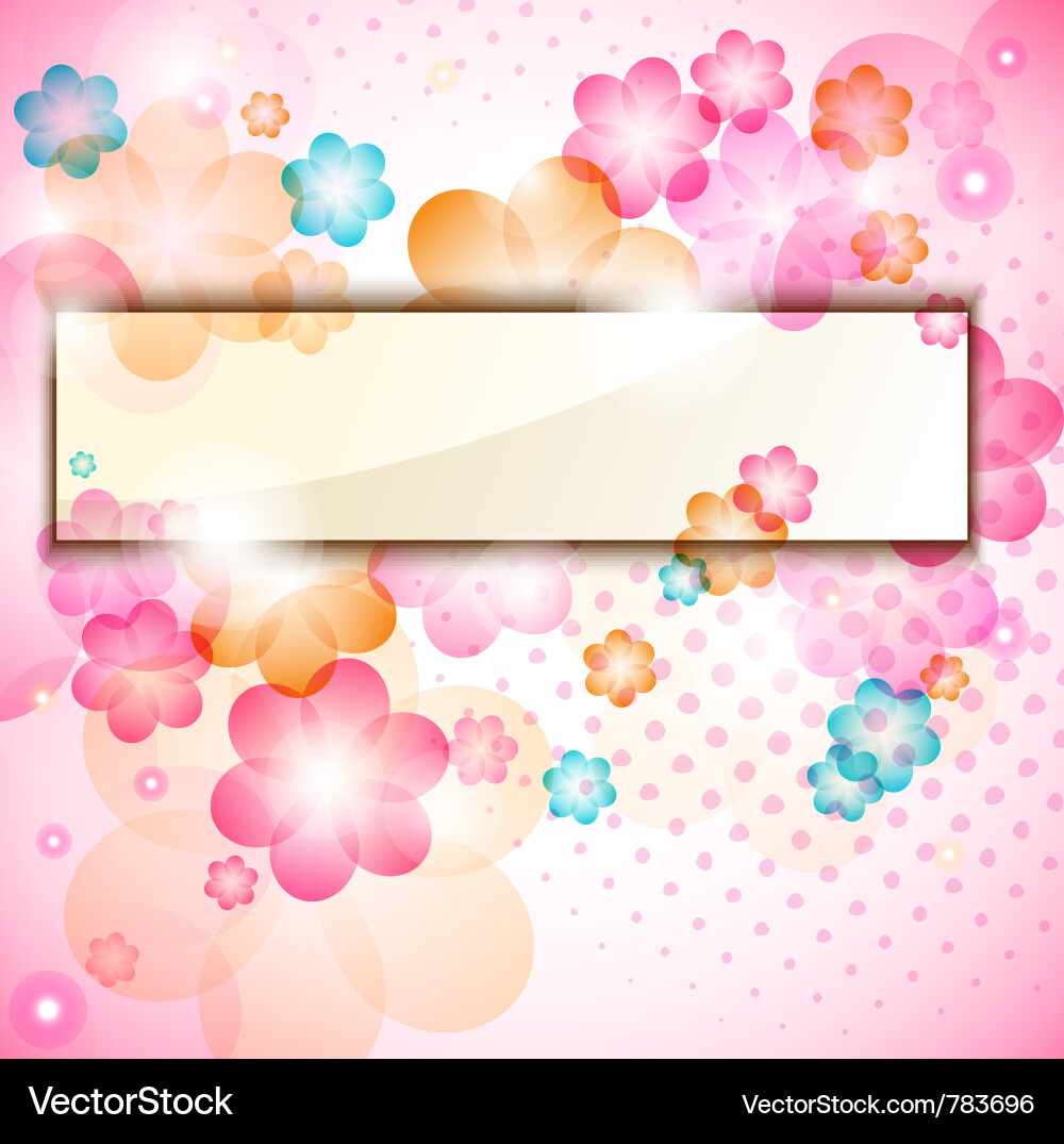 Colorful flower frame Royalty Free Vector Image