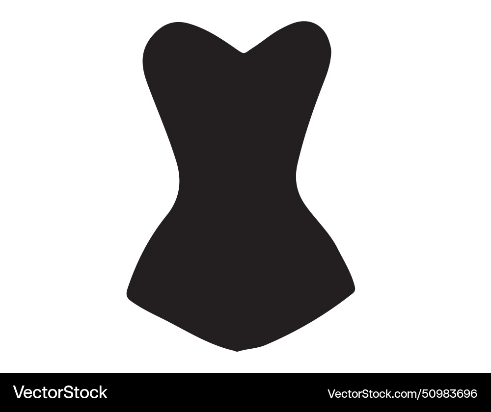 Corset silhouette art Royalty Free Vector Image