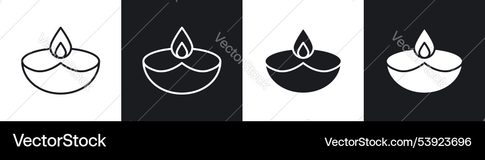 Diya icon Royalty Free Vector Image - VectorStock