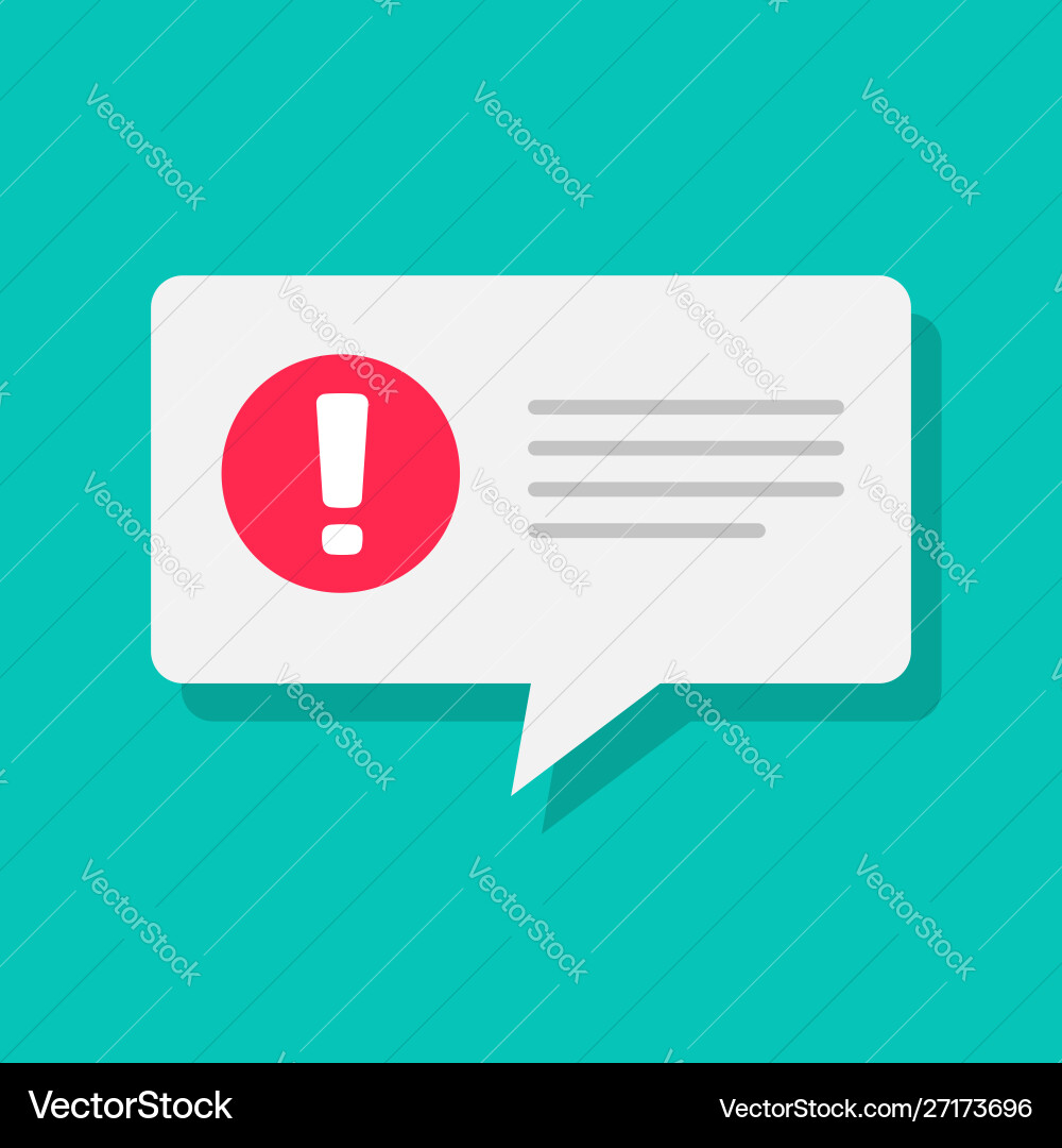 Error message flat cartoon Royalty Free Vector Image