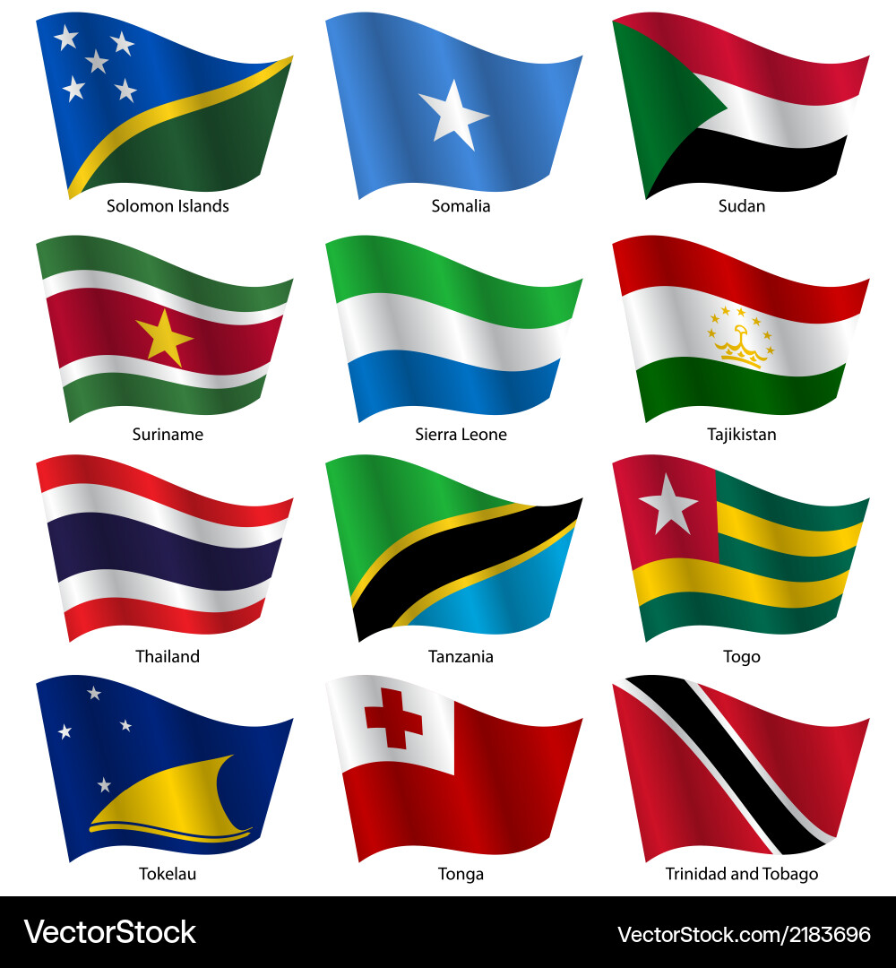 Flags of Sovereign States Royalty Free Vector Image