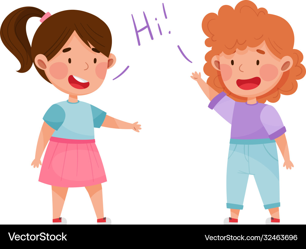 Kids Greeting Clipart