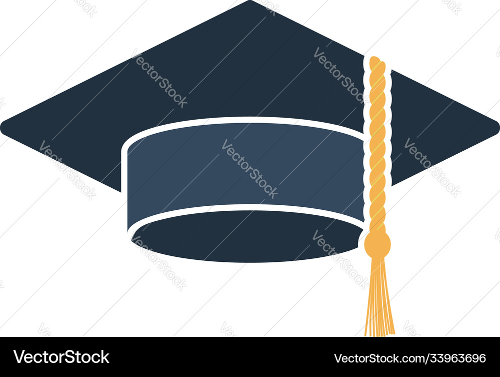 Graduation cap icon Royalty Free Vector Image - VectorStock