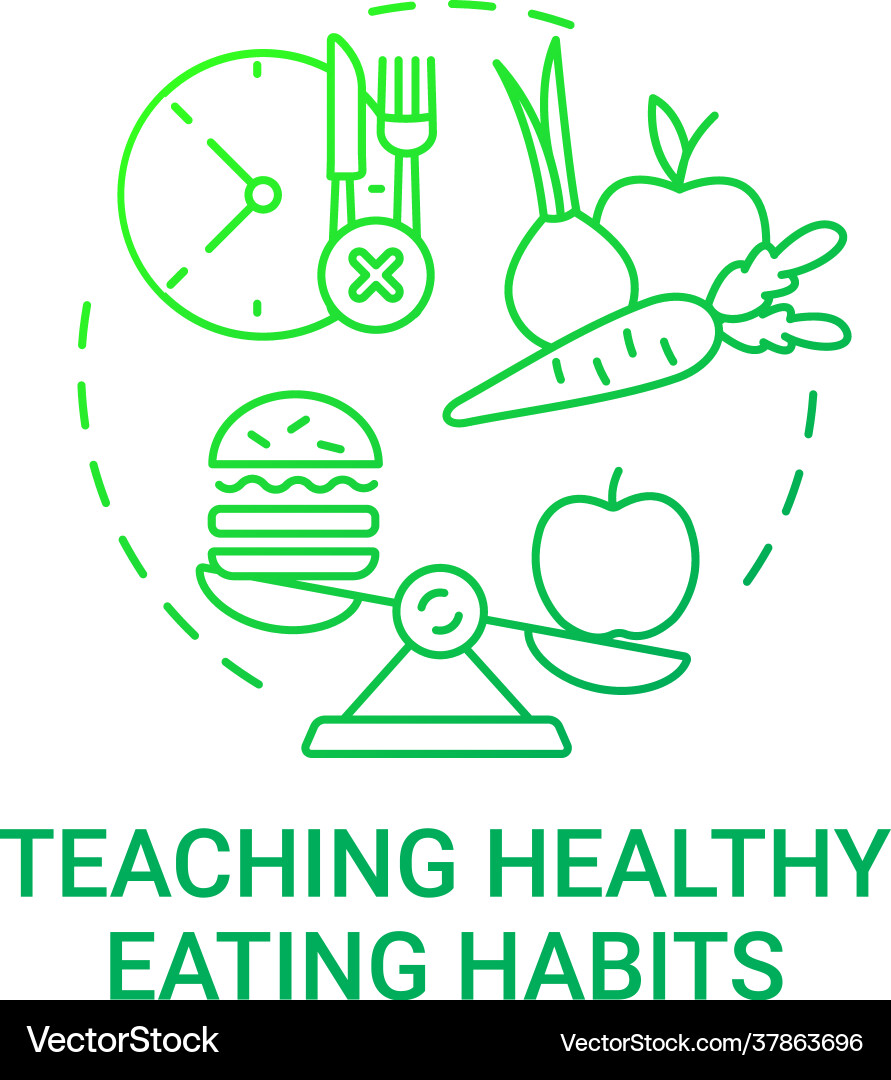 Healthy Eating Habits Icon Royalty Free Vector Image