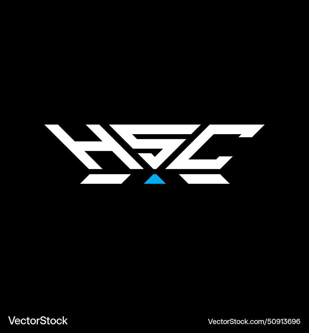 Hsc letter logo design simple and modern Vector Image