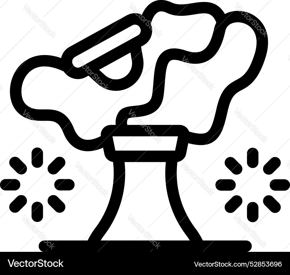 Nuclear power plant releasing smoke with warning – Royalty-Free Vector ...