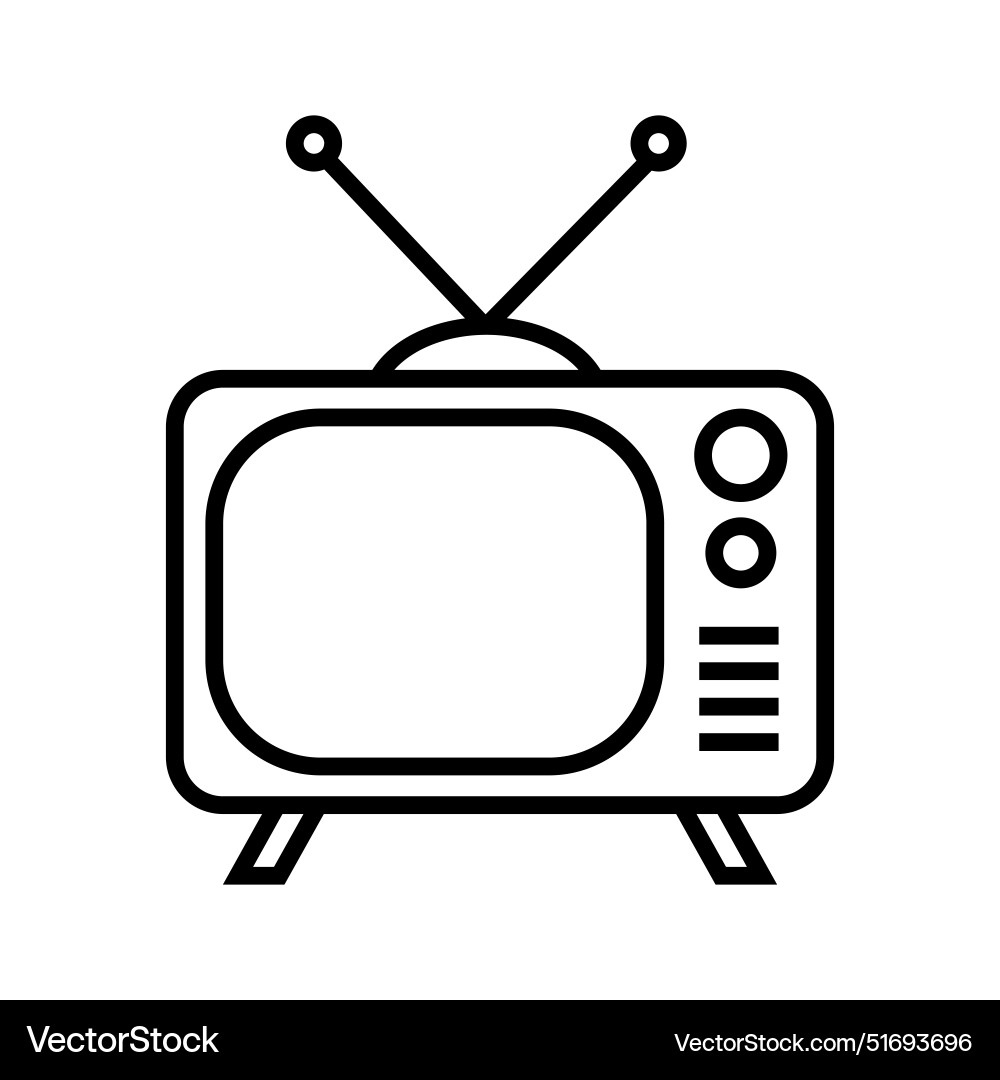 Old television icon Royalty Free Vector Image - VectorStock