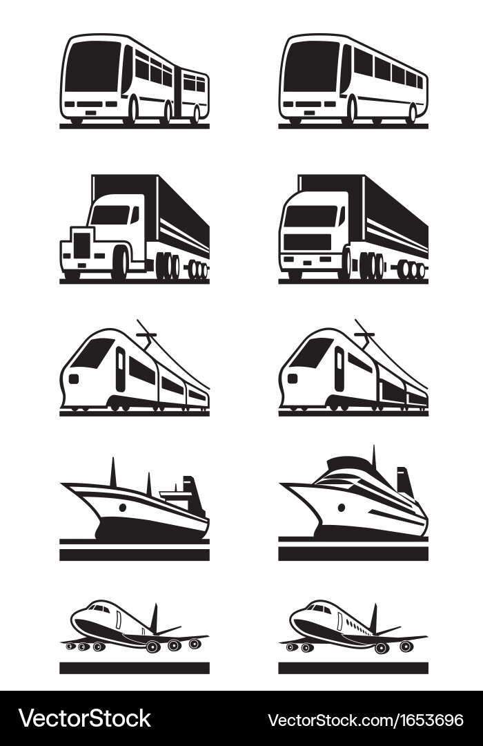 Passenger and cargo transportation Royalty Free Vector Image