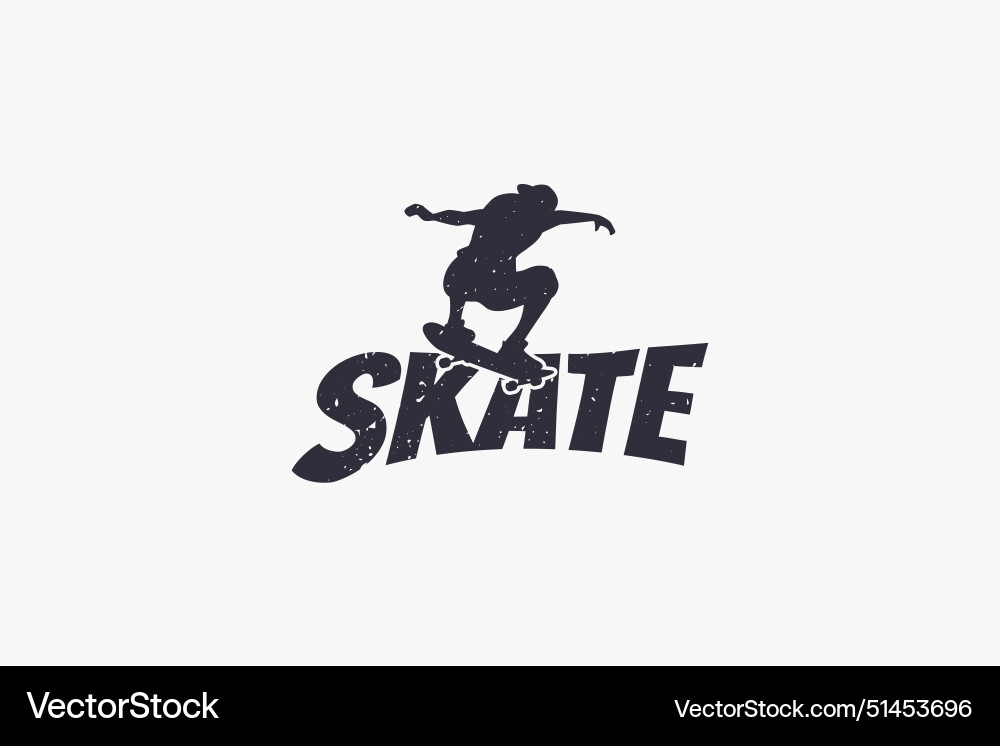 Skate logo with a combination of attractive Vector Image