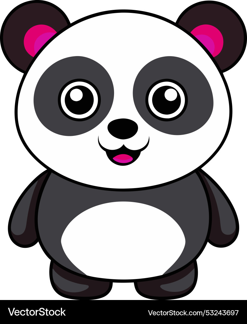 A cute panda Royalty Free Vector Image - VectorStock