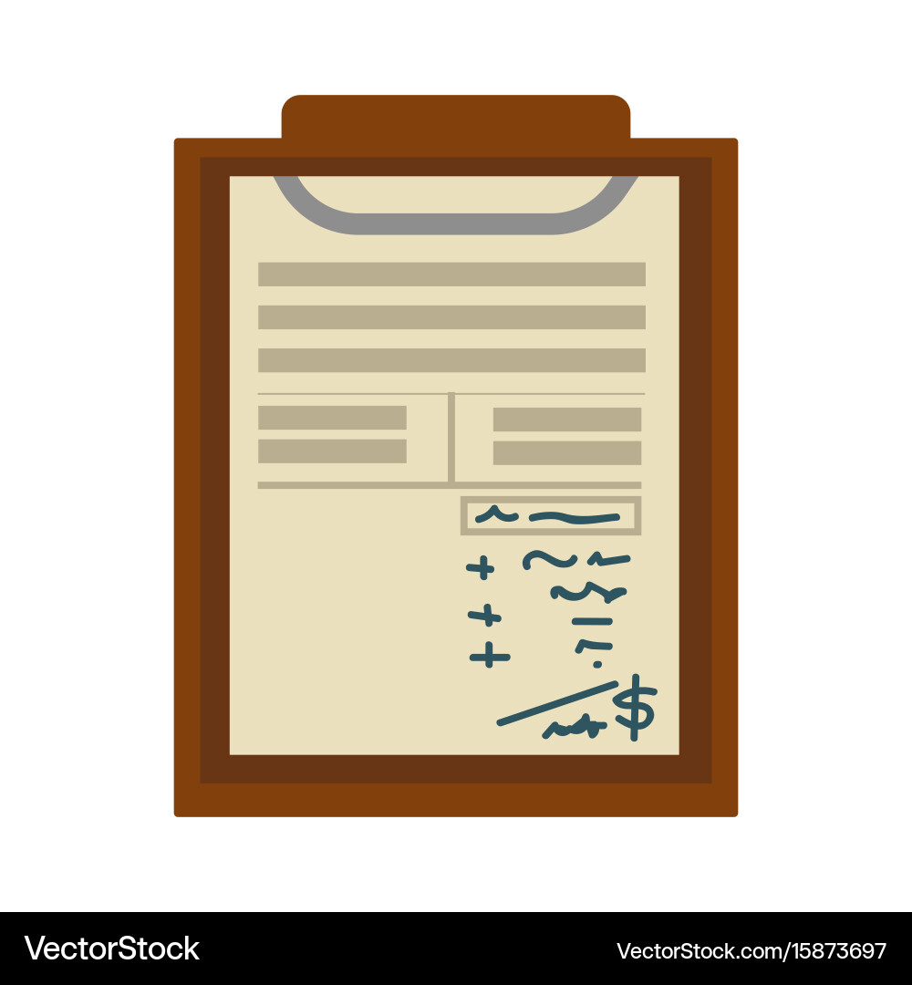Check list or notepad paper sheet with notes Vector Image