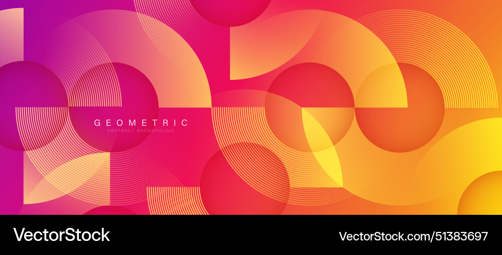 Colorful geometric abstract background circle Vector Image