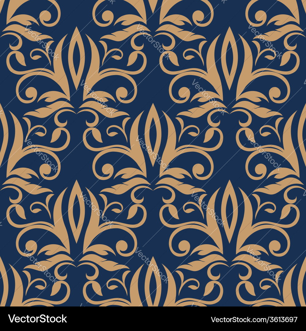 Floral Flourish Pattern Royalty Free Vector Image