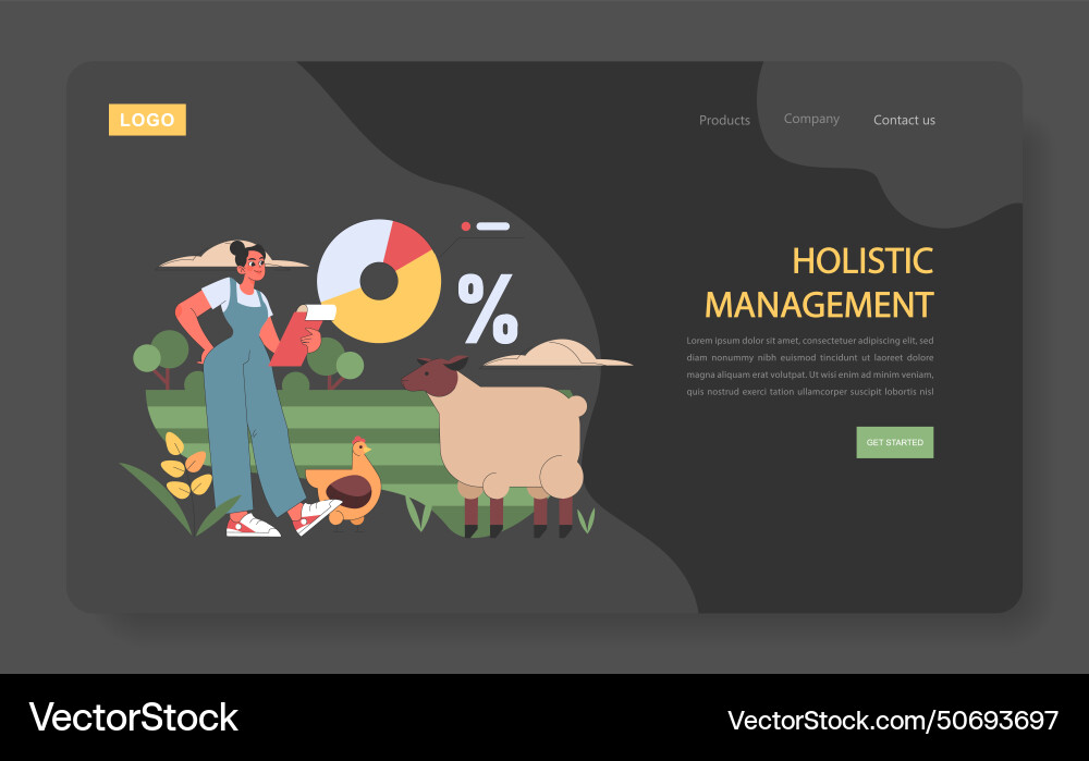 Holistic management concept Royalty Free Vector Image