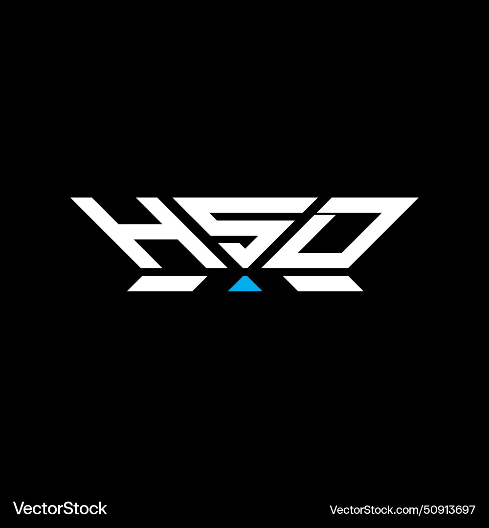 Hsd letter logo design simple and modern Vector Image