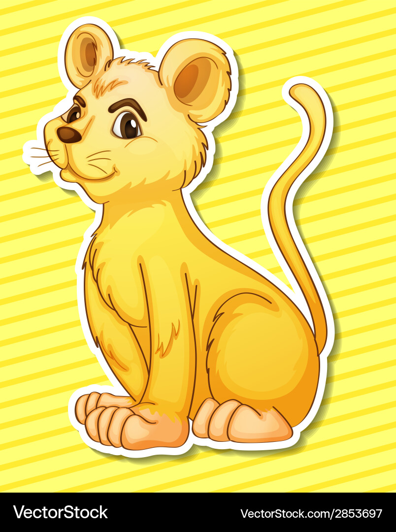 Lion cub Royalty Free Vector Image - VectorStock