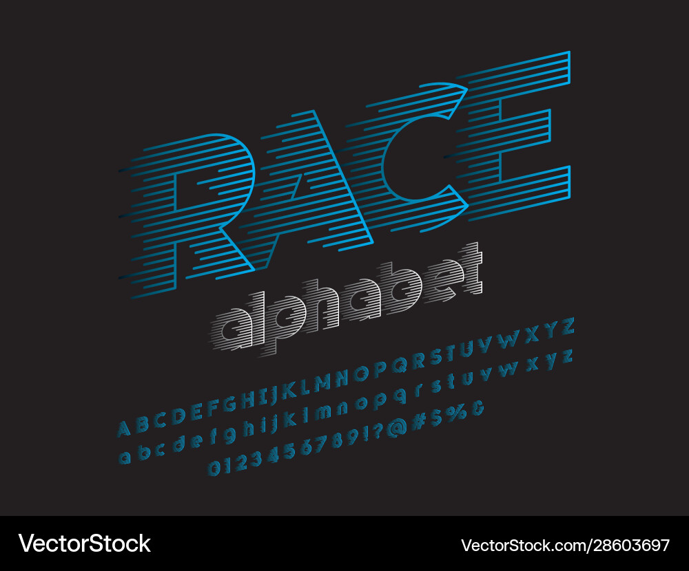 Speed font Royalty Free Vector Image - VectorStock
