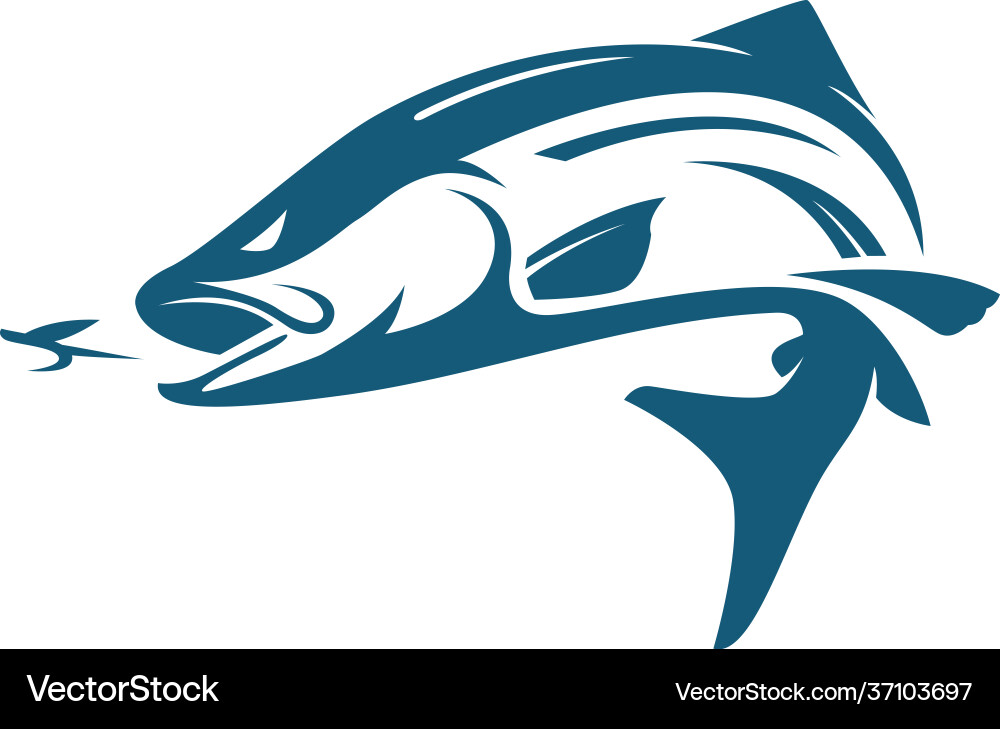 Trout fishing template Royalty Free Vector Image