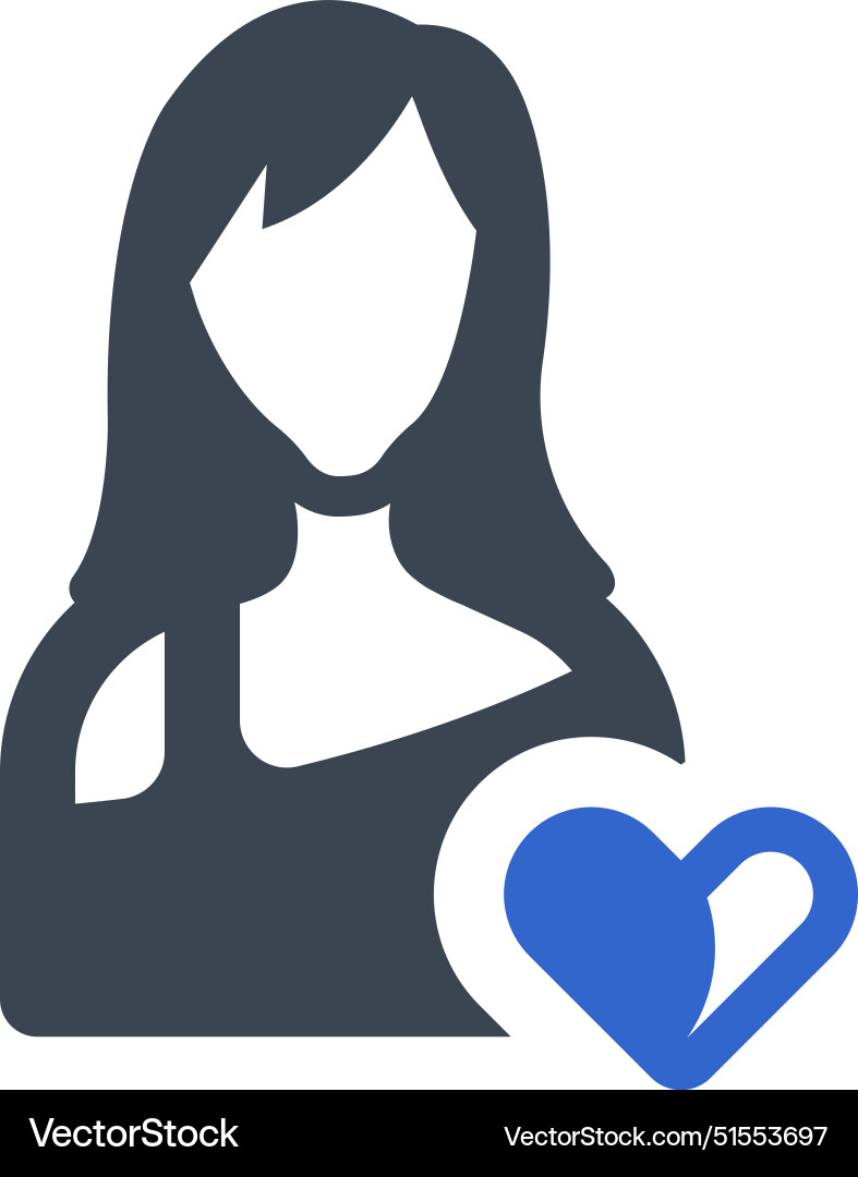 Women heart icon Royalty Free Vector Image - VectorStock