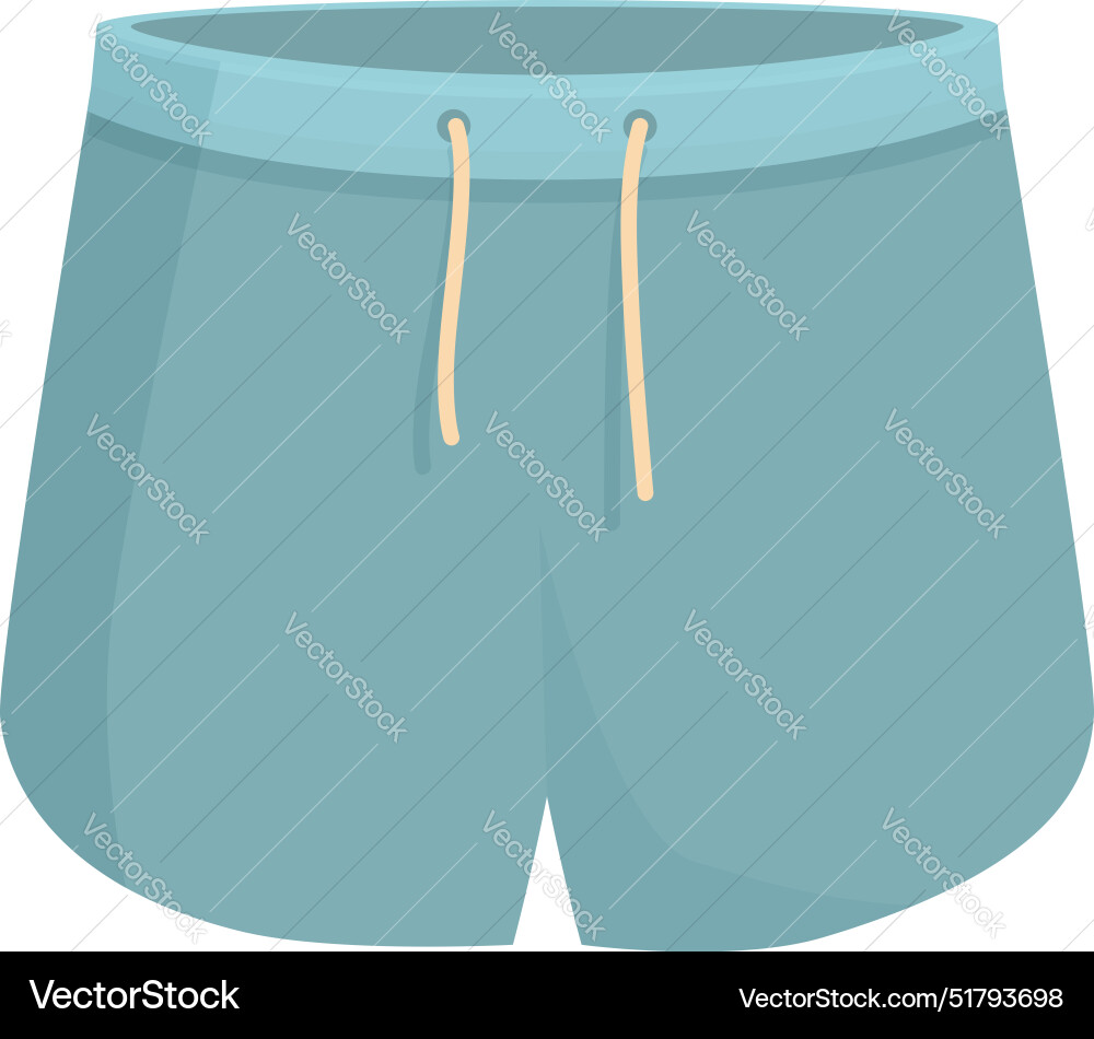 Blue shorts with drawstring isolated on white Vector Image